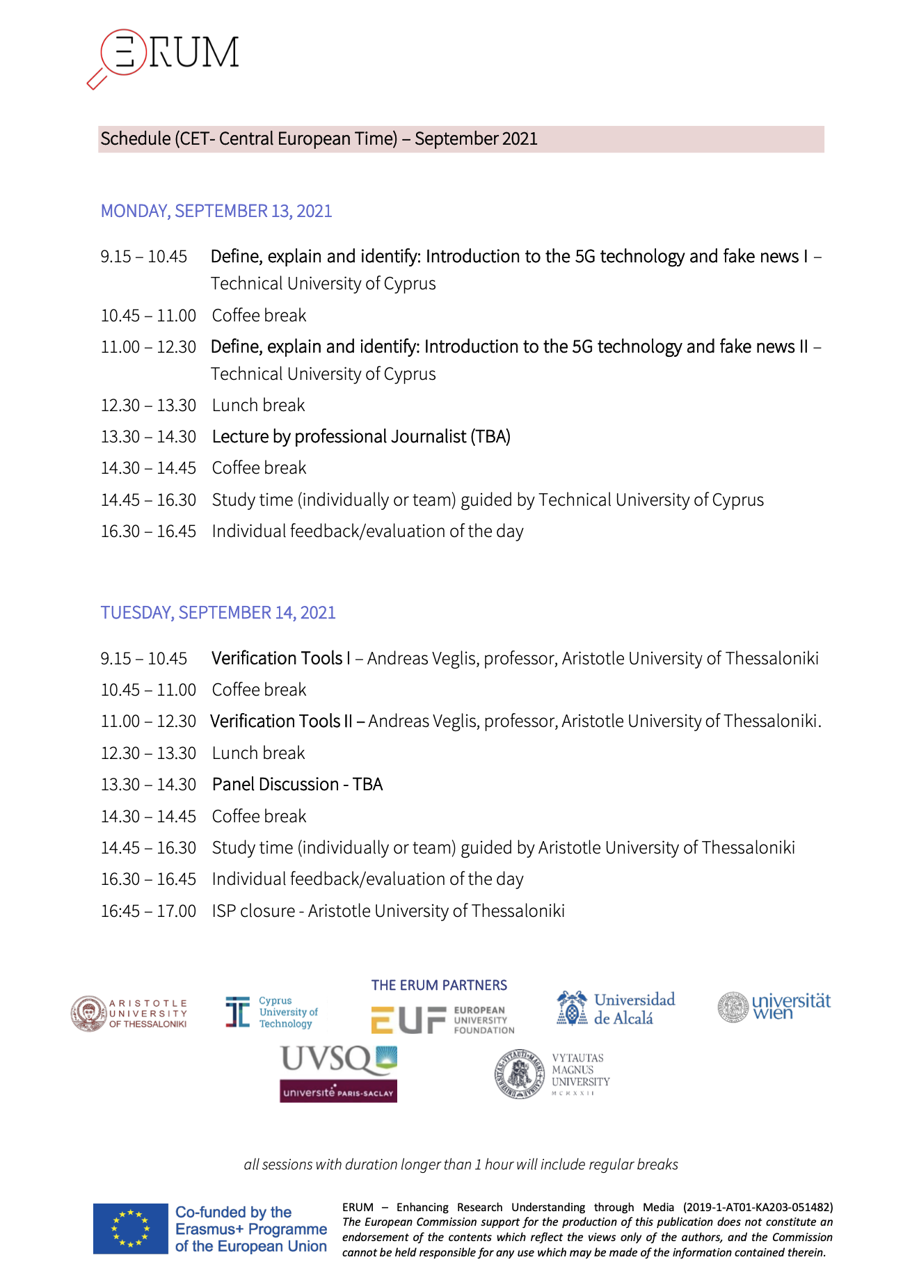 Second Online Intensive Study Programme (ISP) - Cyprus Interaction Lab